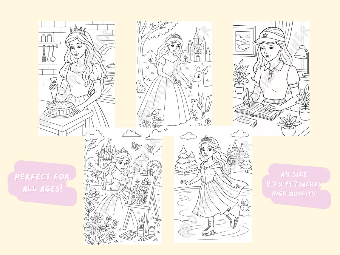 Princess Diaries 10 Coloring Book Pages - PDF Download - Printable ...