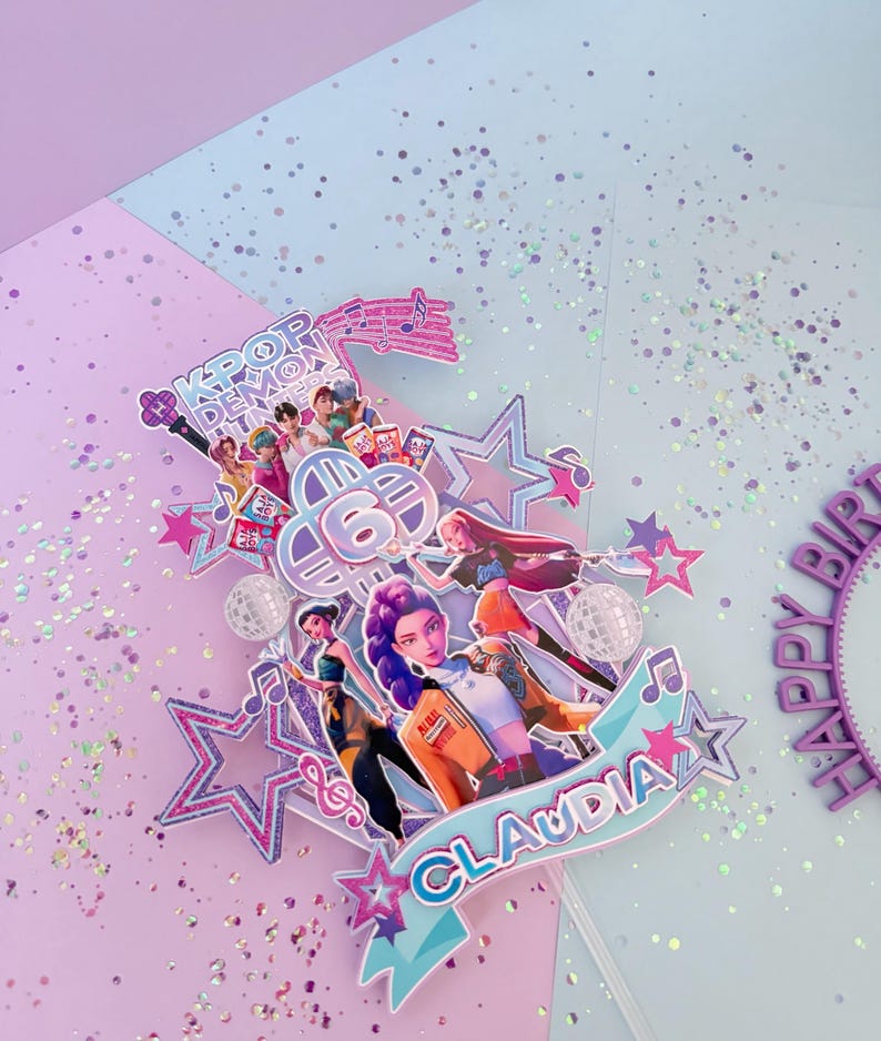 Kpop Birthday Cake Topper Personalized, Custom Name & Age, Party ...