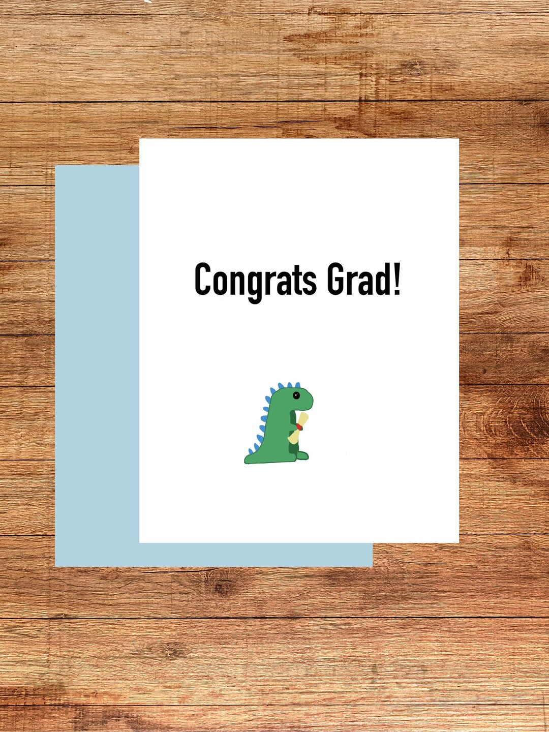 Dino Graduation Card - Etsy