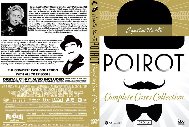 Agatha Christie's Poirot Complete Cases Collection - Etsy
