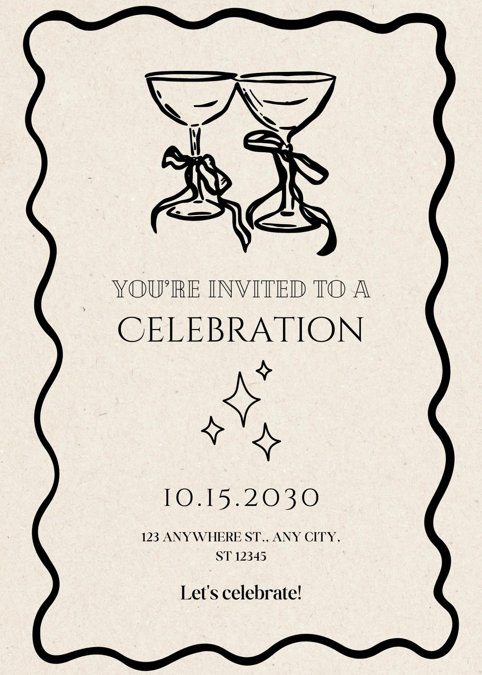 Party Invitation Downloadable Editable Pdf - Etsy