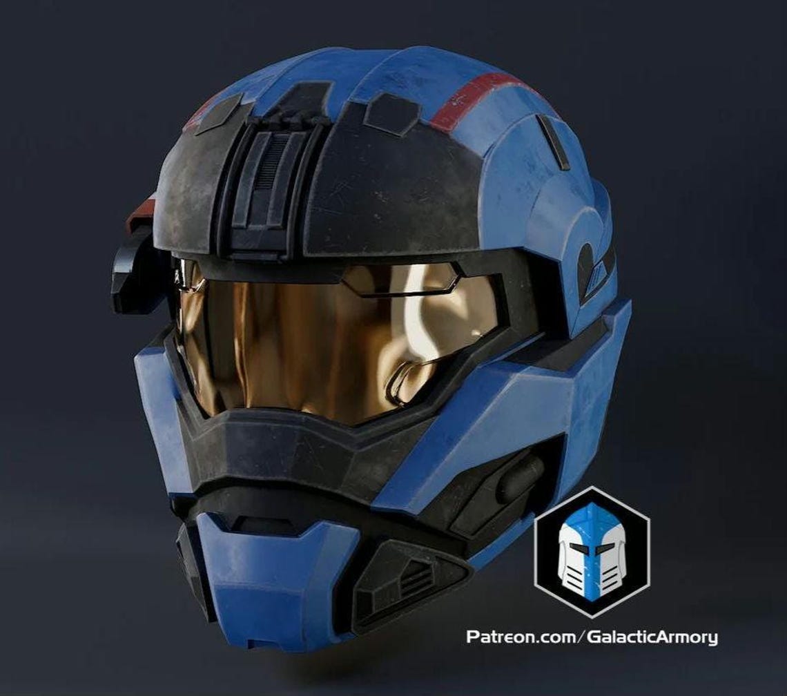 Halo Reach Commando Inspired 3D Printed Life-size Fan Made Helmet - Etsy