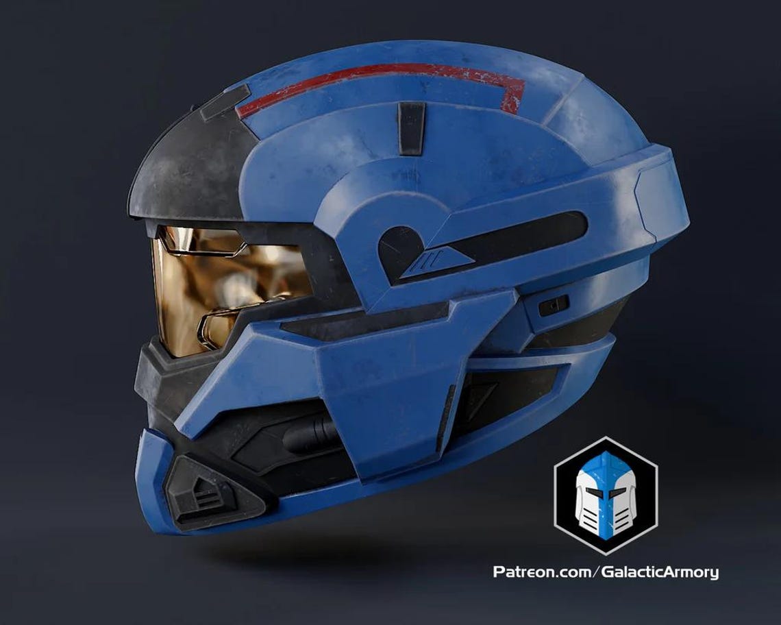 Halo Reach Commando Inspired 3D Printed Life-size Fan Made Helmet - Etsy