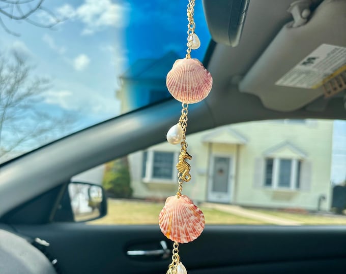 Seashell Car Charms - Beach Car Accessories - Aesthetic Car Decor - Car ...