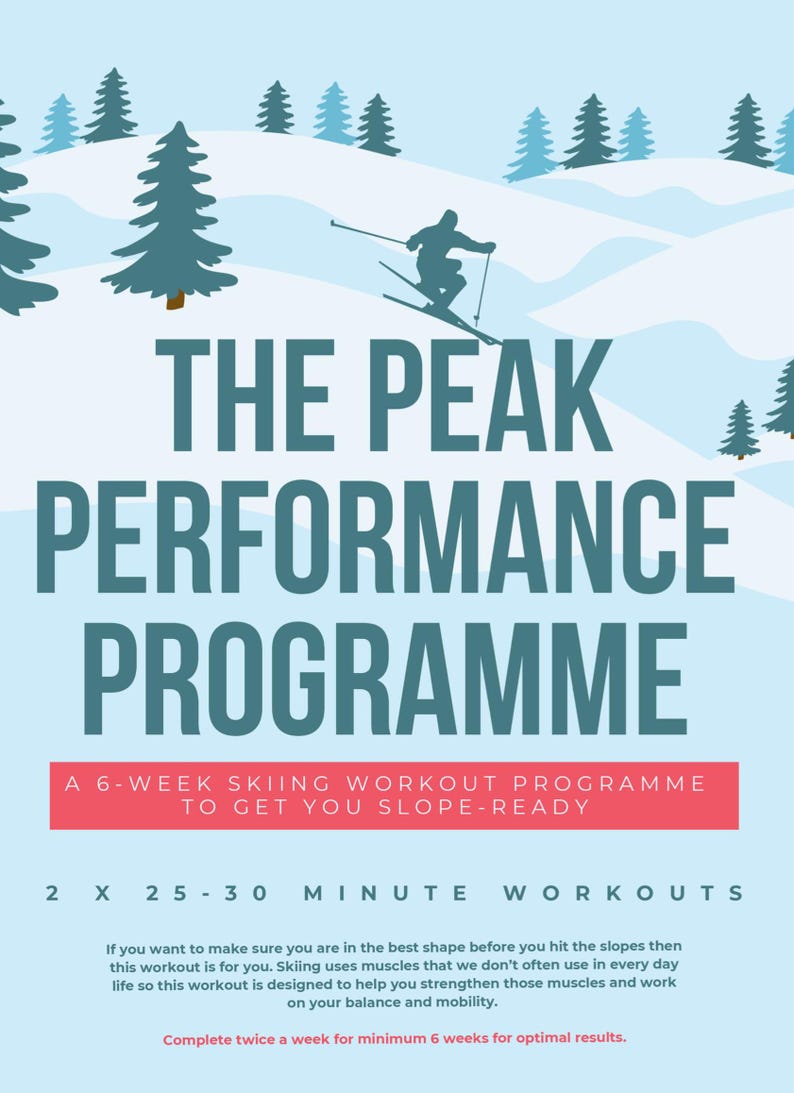 The Peak Performance Programme: a Workout to Support Your Skiing - Etsy