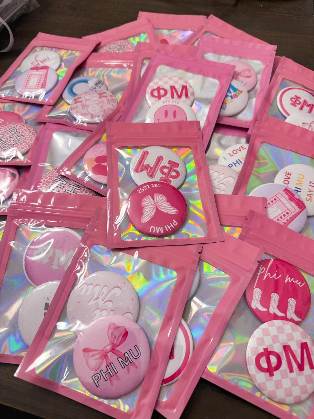 Custom Phi Mu Sorority Buttons – Personalized Pinback Buttons for ...