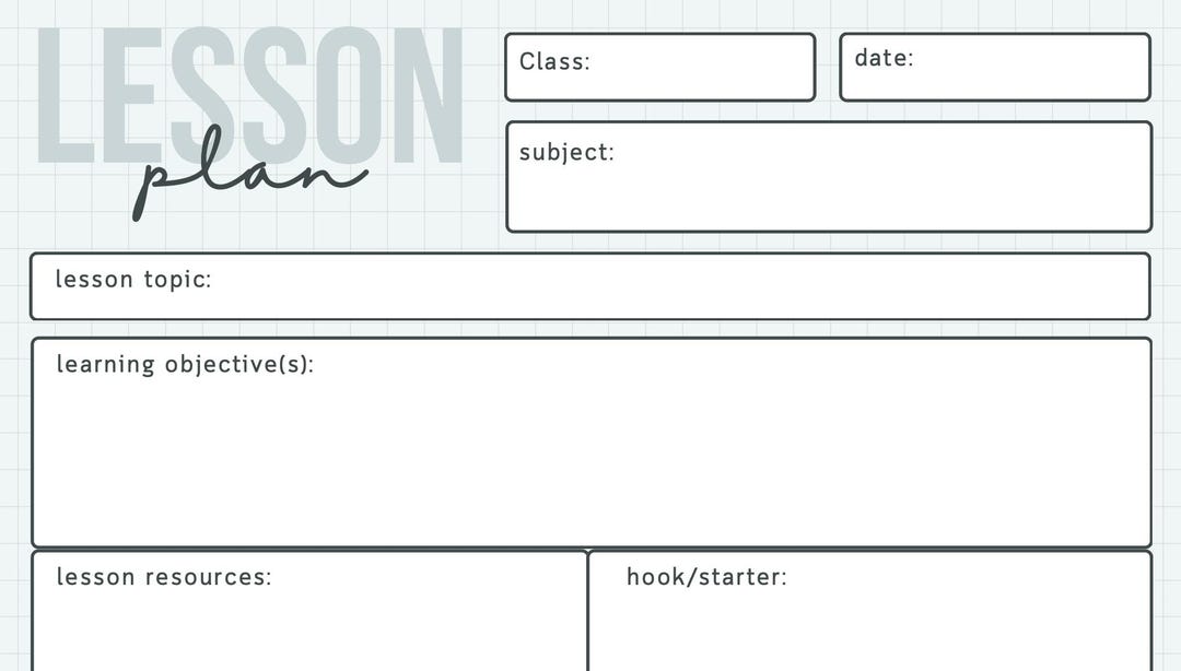 Customisable Lesson Plan Template With Reflection Section – Ideal for ...