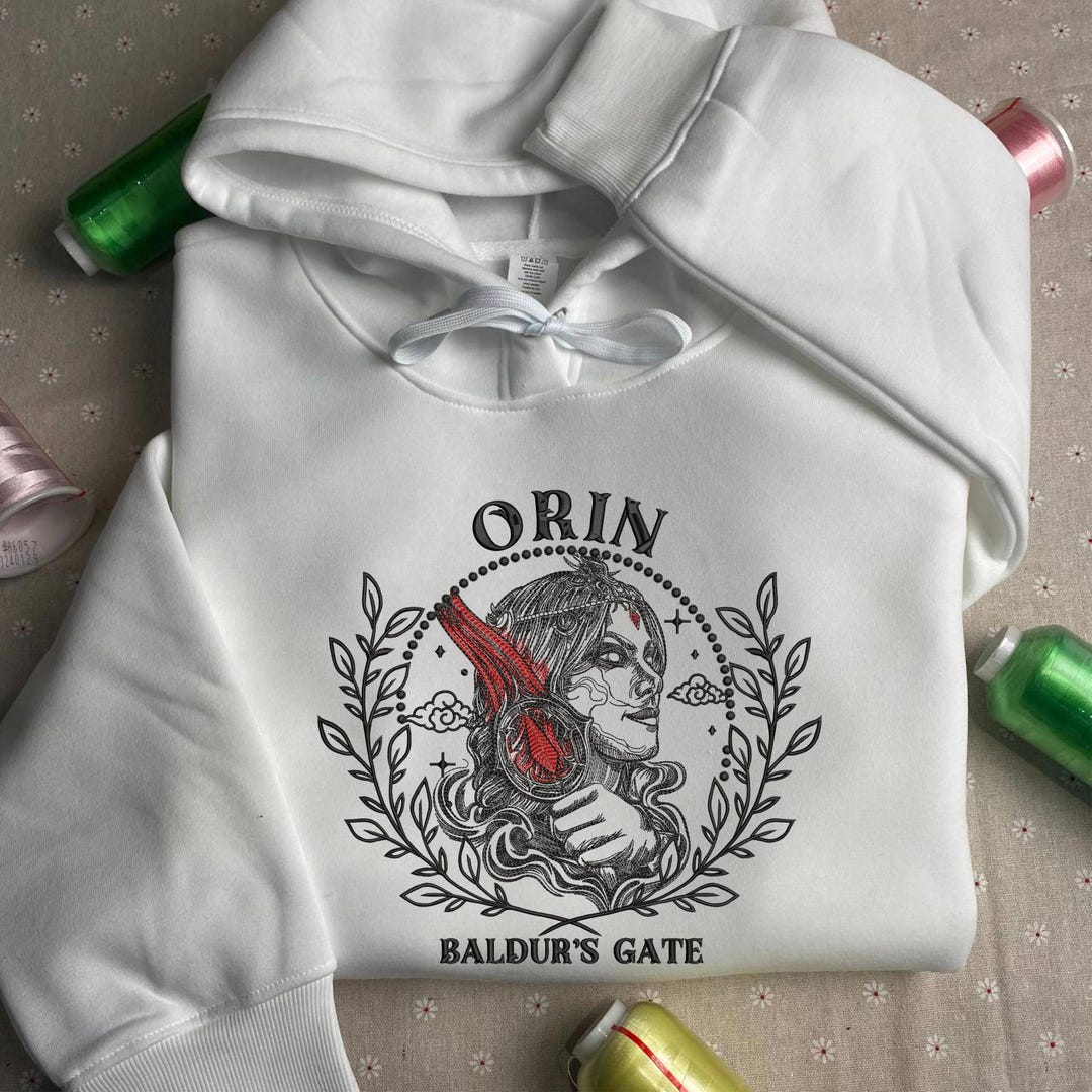 Orin Portrait Embroidered Hoodie, Baldur's Gale 3 Sweatshirt, Orin ...