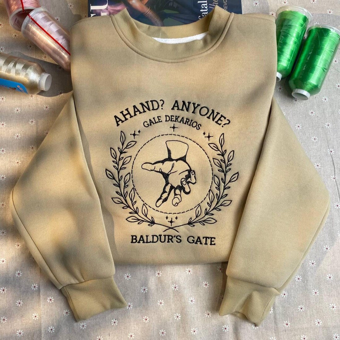 Gale Dekarios Embroidered Sweatshirt, A Hand? Anyone? Hoodie, Gale ...