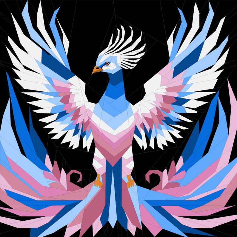 Becoming FPP Quilt Pattern, 60in Quilt, Phoenix Quilt Pattern, FPP ...