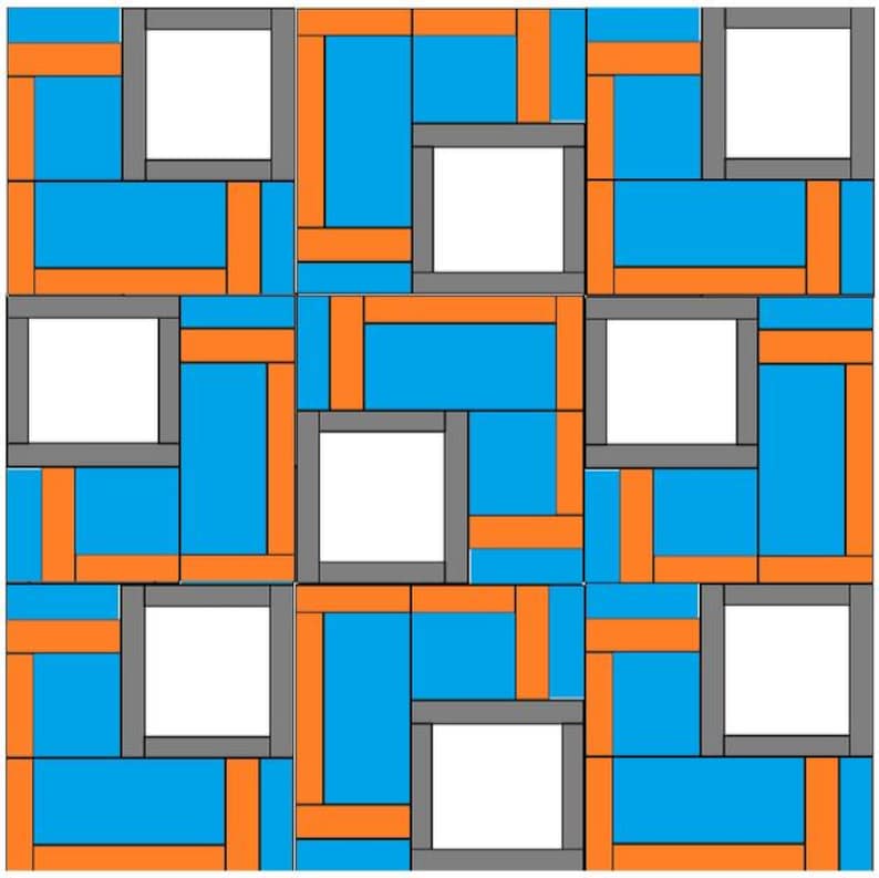 Square Motif Quilt Pattern: Panel Quilt (instant PDF Download) - Etsy