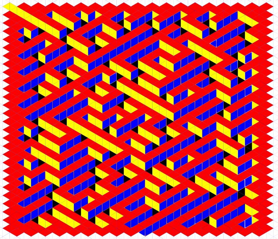 Solvable Maze Quilt, Labyrinth Quilt, Queen Size Quilt, English Paper ...