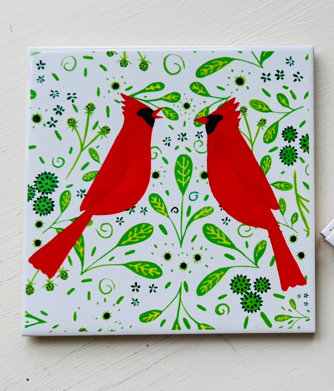 Chatting Cardinal Trivet - Etsy