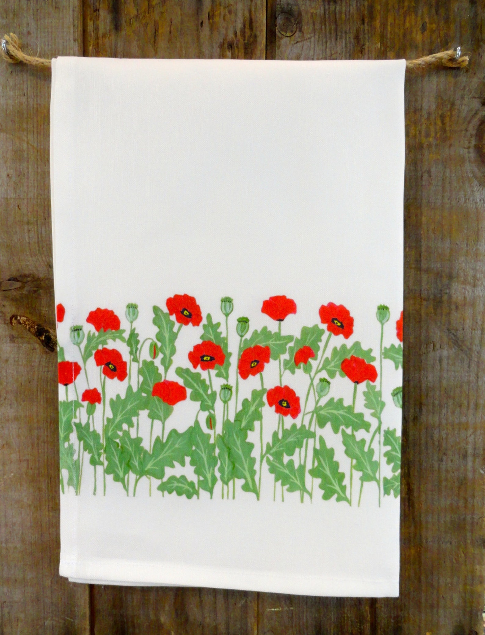 Red Poppy Tea Towel-best Seller - Etsy