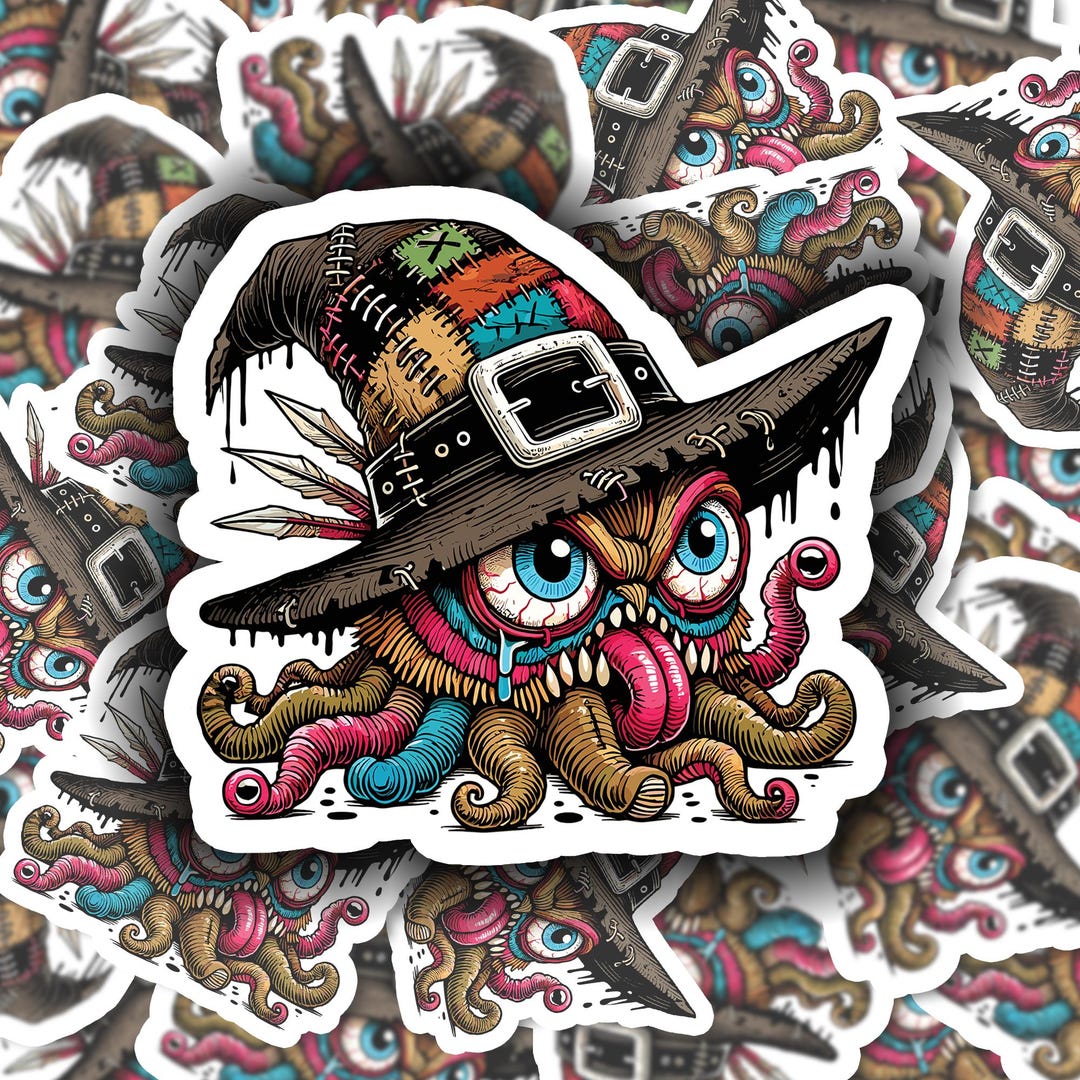 PILGRIM HAT MONSTER 2 Vinyl Sticker for Laptop Water Bottle Skateboard ...