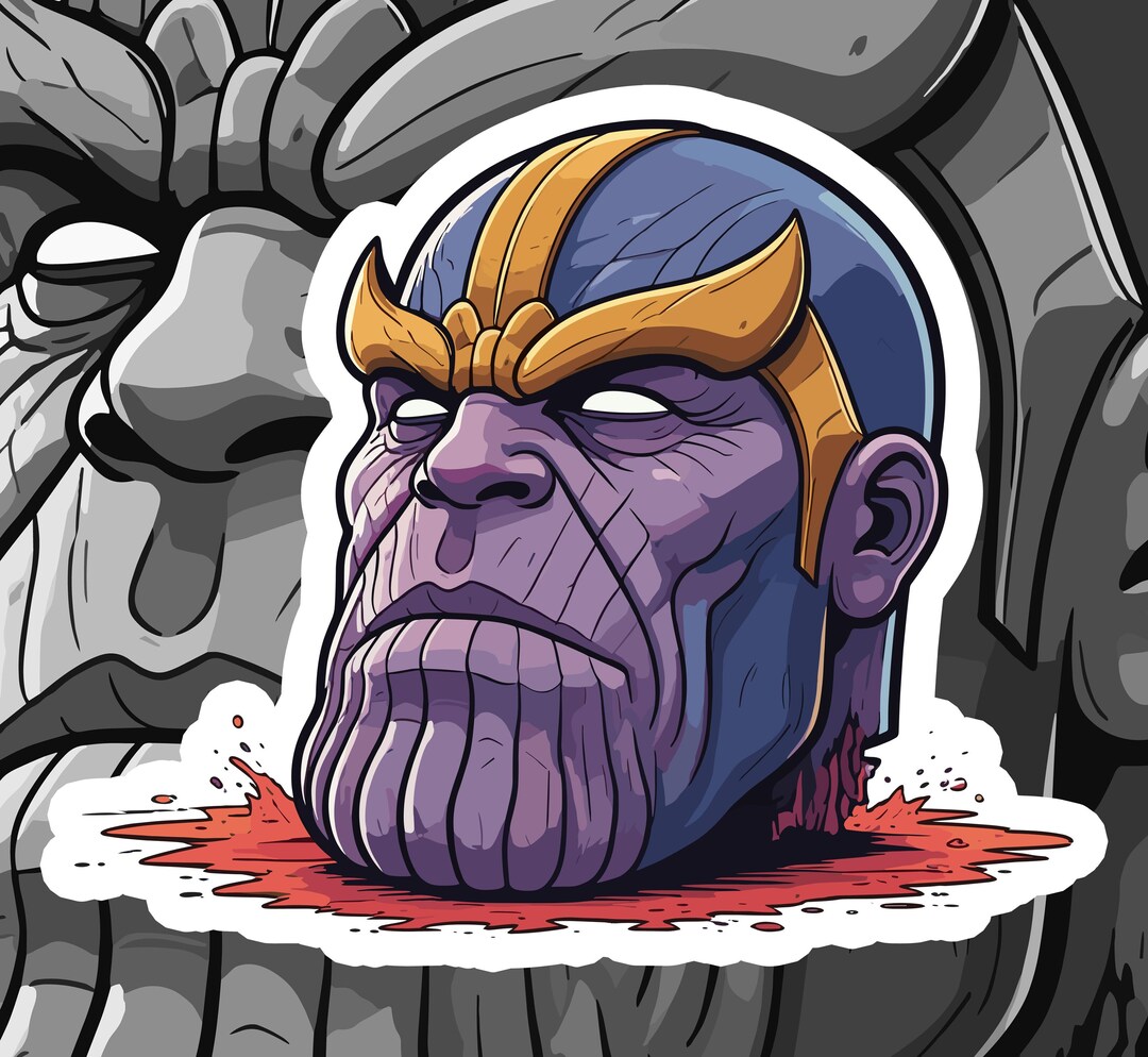 DECAPITATED THANOS Superhero Die-cut Vinyl Sticker for Laptop, Water ...