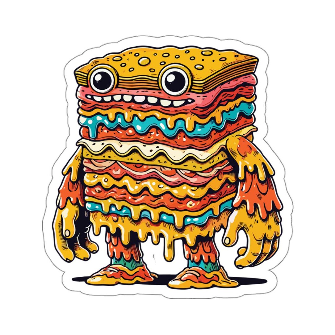 LASAGNA MONSTER Vinyl Sticker for Laptop Water Bottle Skateboard ...