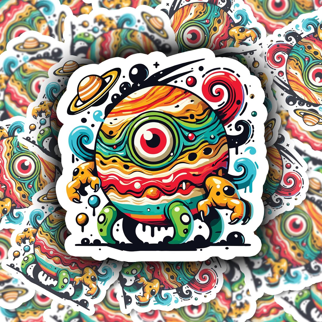 JUPITER MONSTER Vinyl Sticker for Laptop Water Bottle Skateboard ...