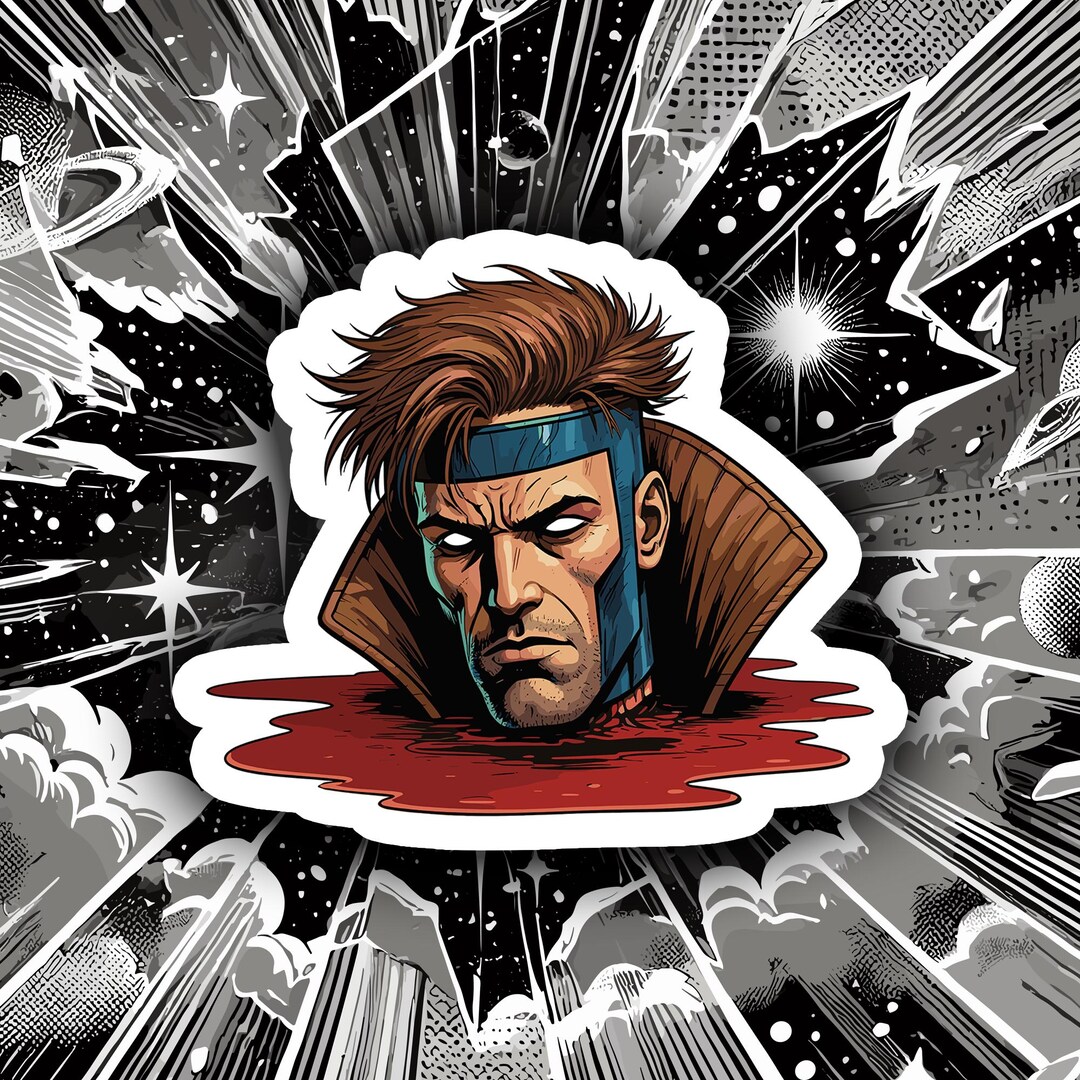 DECAPITATED GAMBIT X-MEN Kiss-cut Vinyl Sticker for Laptop, Water ...