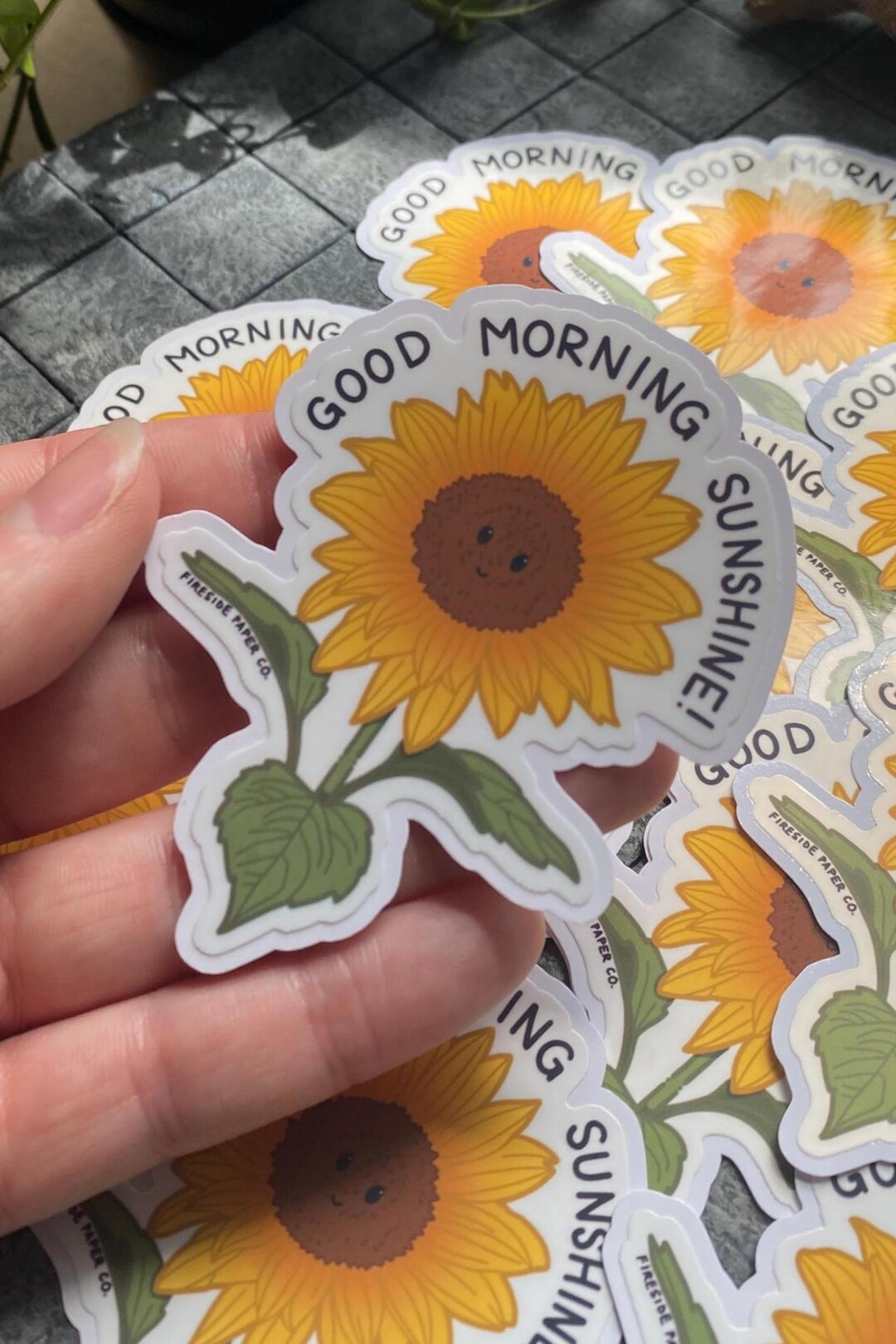 Sunflower Stickers | Flower Stickers | Cute Sticker | Good Morning ...