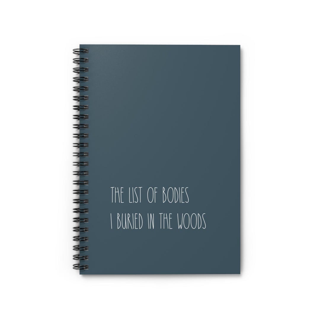 Creepy Gothic Spiral Notebook - Bodies in the Woods Ruled Journal - Etsy