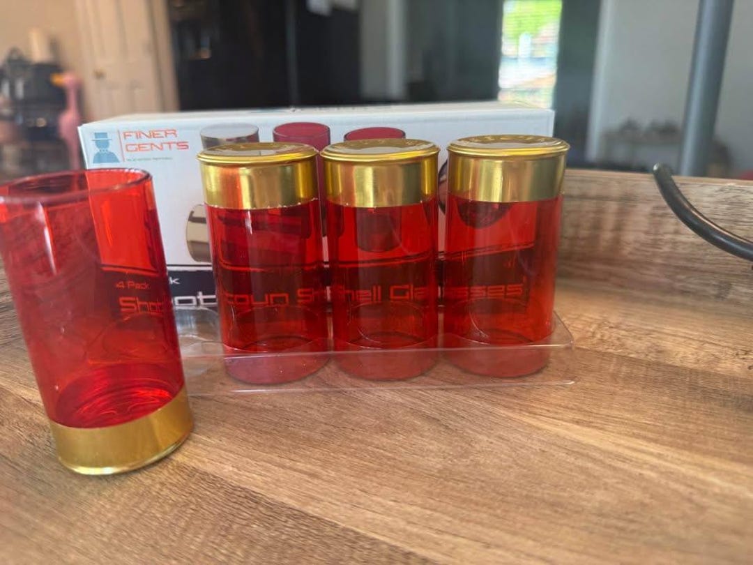 Shot Gun Shell Shot Glasses, Set of 4, Fathers Day Gift, Funny Barware ...