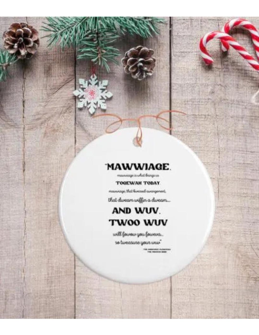 Mawwiage Ornament Funny Princess Bride Quote Christmas Gift Wedding ...