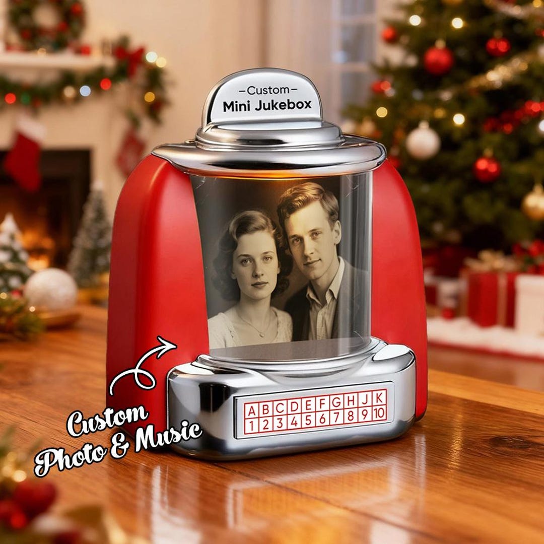 Custom Mini Jukebox | Personalized Photo & Song, Retro Music Gift - Etsy