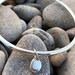 Handmade Solid Gold Bangle With Pebble Charm - Etsy