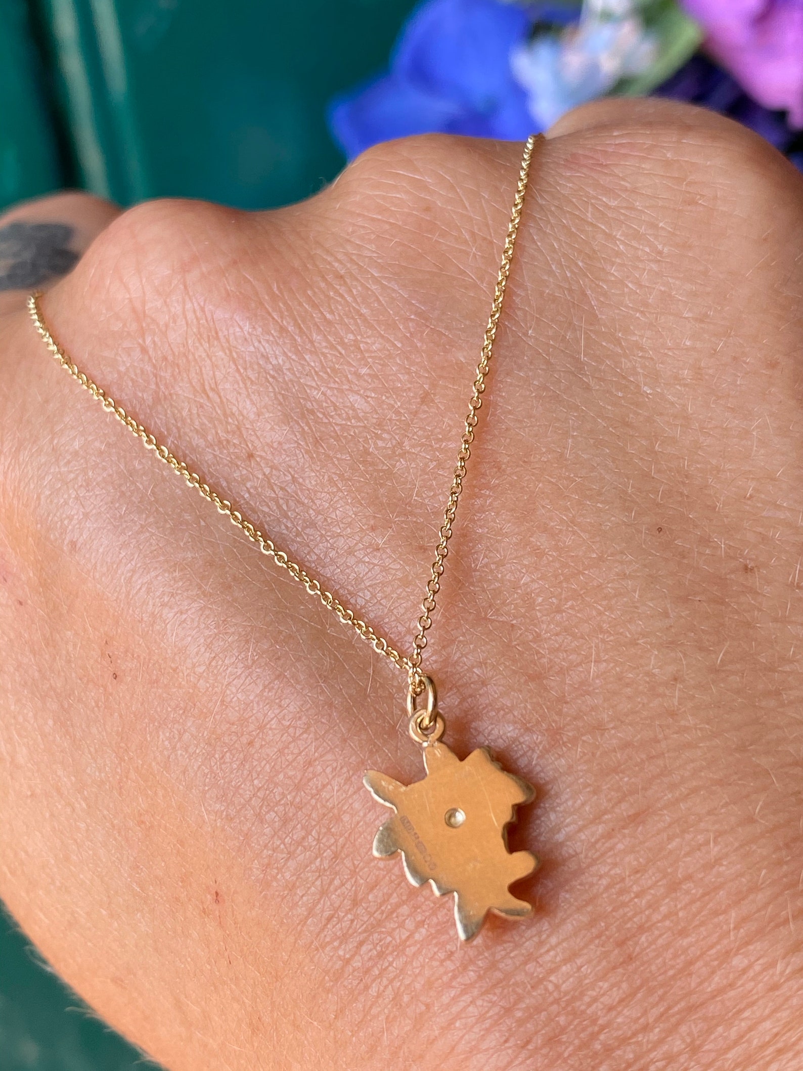 Handmade Solid Gold Cherry Blossom Pendant | Etsy