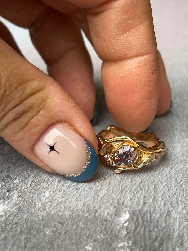 Fairytale Twig Ring Rose Bramble and Thorns Ring Sleeping - Etsy