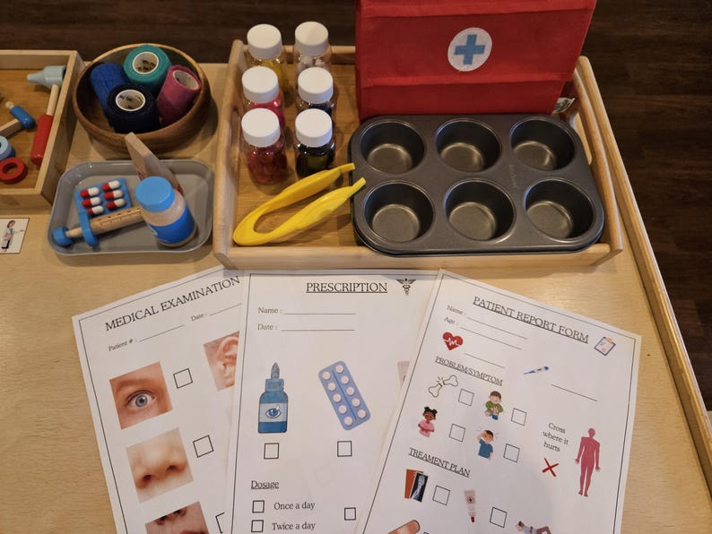 Doctor Pretend Play Printable, Doctor Office Dramatic Play, Digital ...