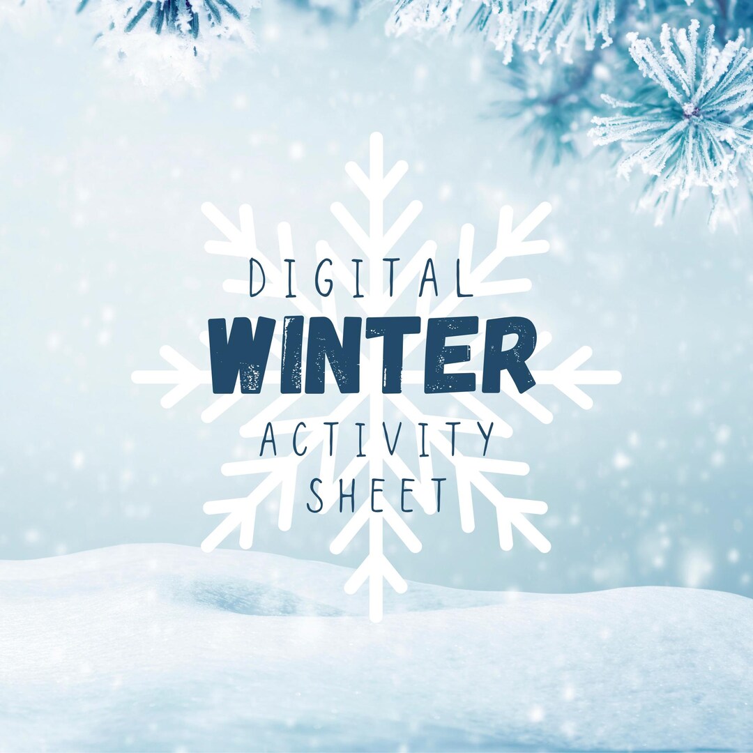 Digital Winter Activity Sheet, Winter Activity Book - Etsy