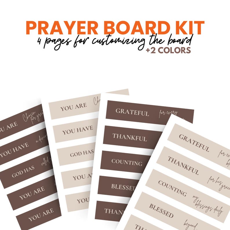 Printable Prayer Board Kit Coastal Boho, Scripture Scraps Printable ...