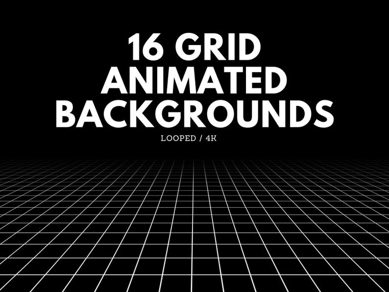 4K Grid Animation Backgrounds: Minimalist Motion Graphics (digital ...