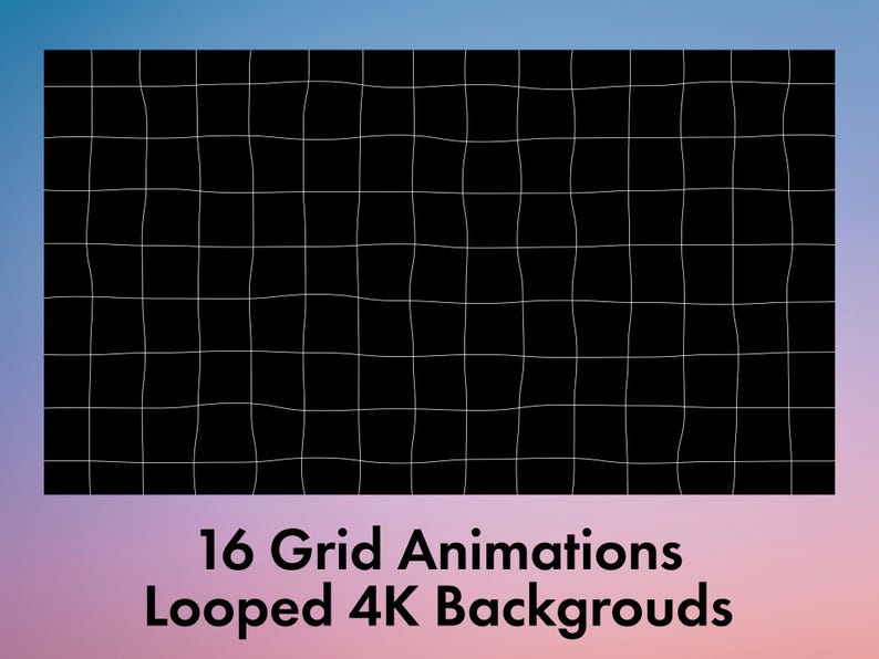4K Grid Animation Backgrounds: Minimalist Motion Graphics (digital ...