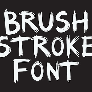 Brush Stroke Alphabet: Hand-drawn Font Clipart (SVG, PNG, AI) for ...