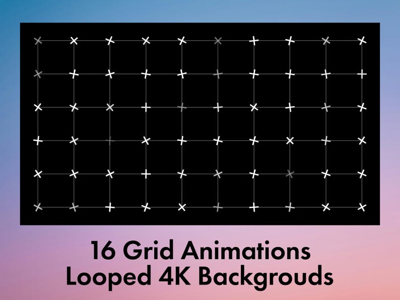4K Grid Animation Backgrounds: Minimalist Motion Graphics (digital ...
