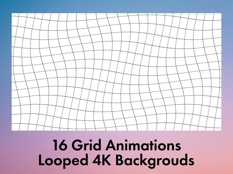 4K Grid Animation Backgrounds: Minimalist Motion Graphics (digital ...