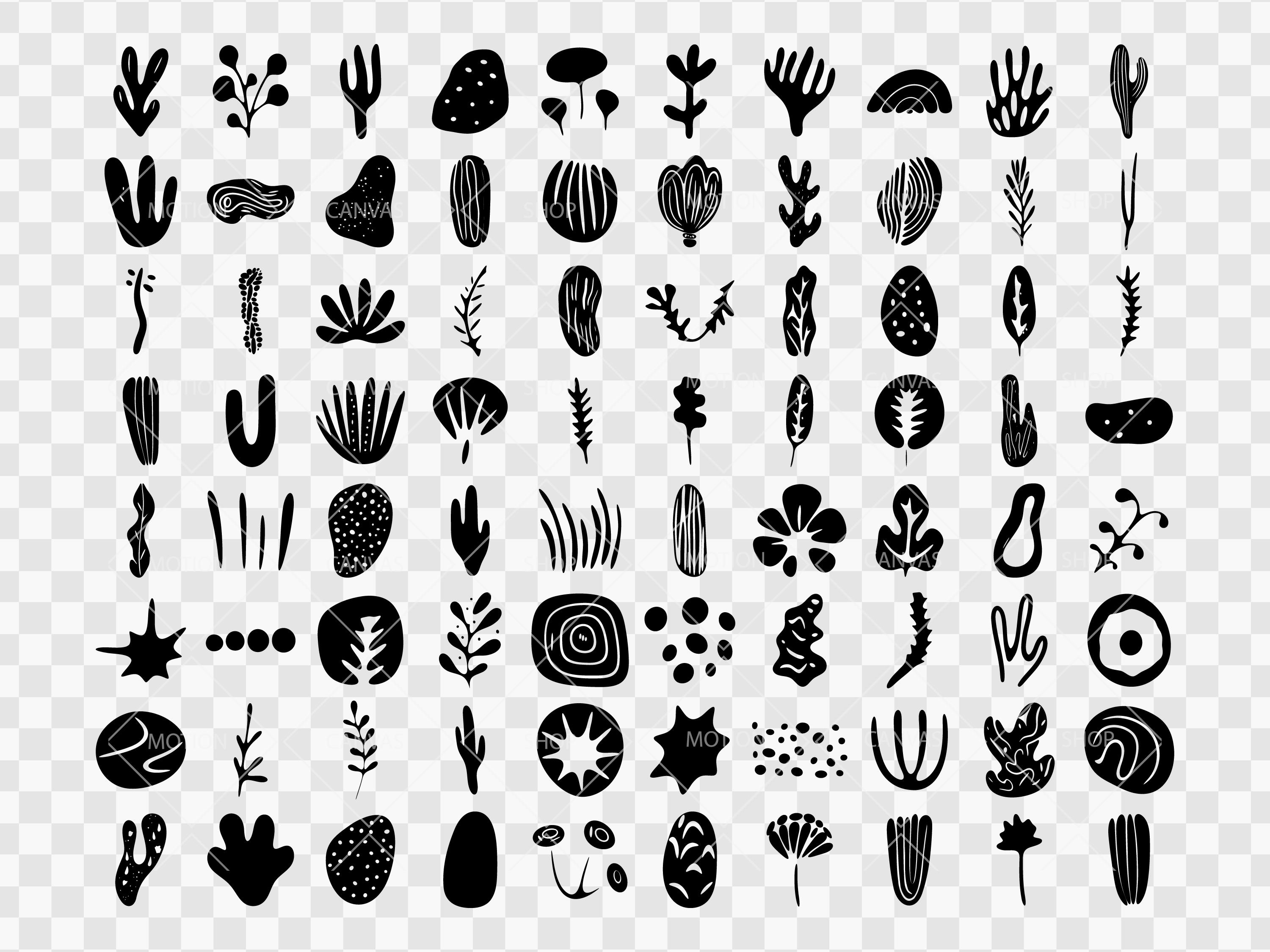 80 Abstract Organic Shapes Bundle - Modern Abstract Nature Design ...