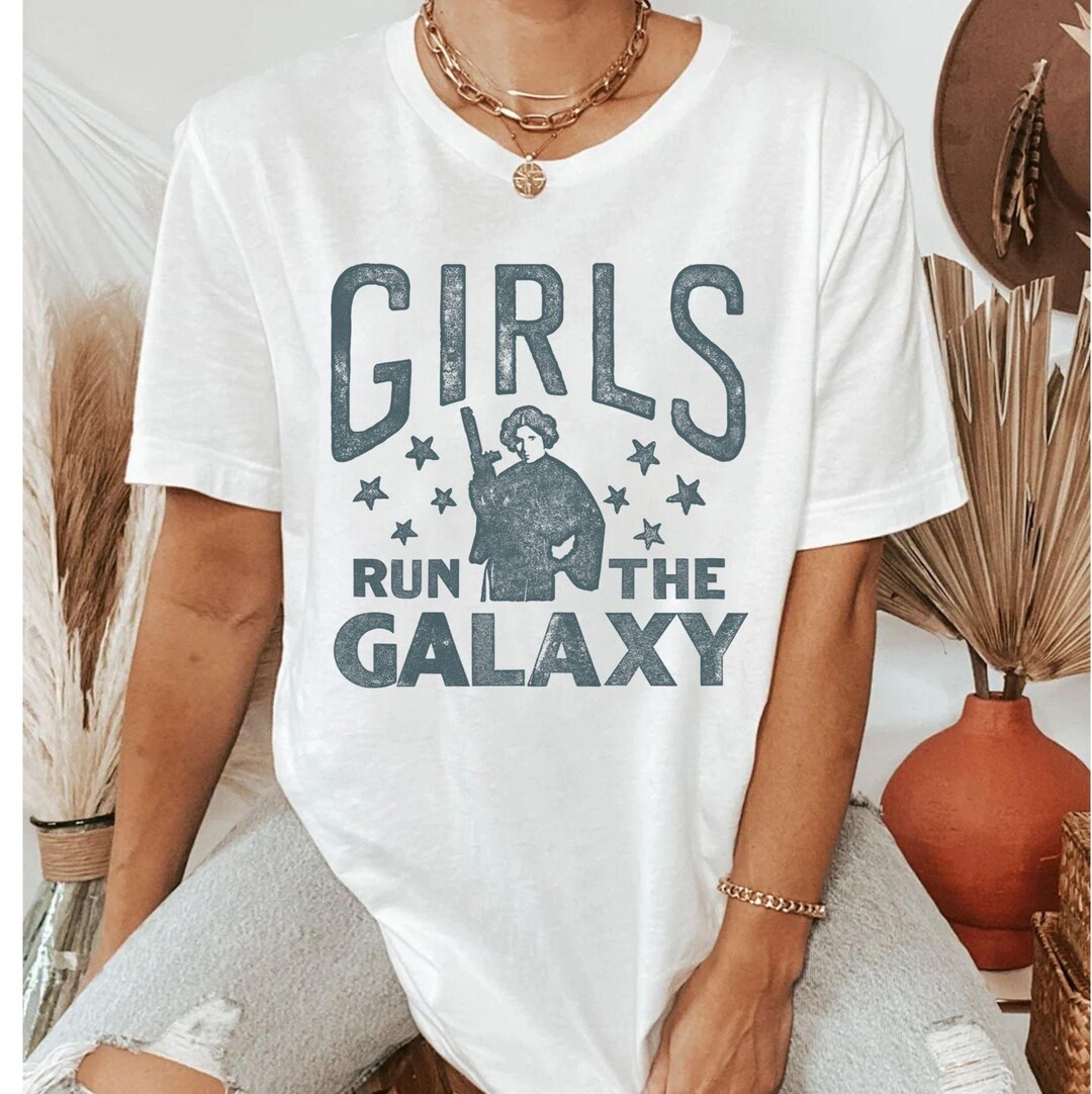 Vintage Star Wars Princess Leia Girls Run the Galaxy Shirt, Unisex T ...