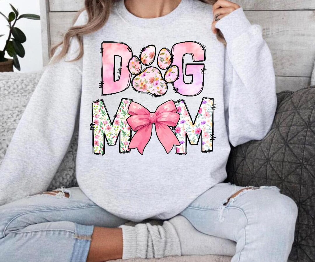 Dog Mama Sweater, Personalized Dog Mom Sweater, Spring Dog Mama Sweater ...