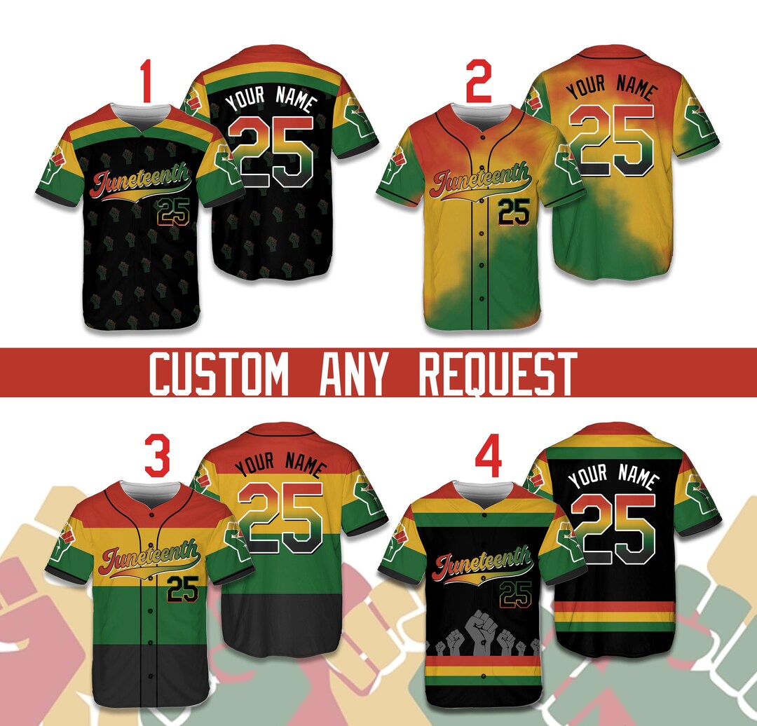 Personalized Black History Month Baseball Jersey, Custom Name Number ...