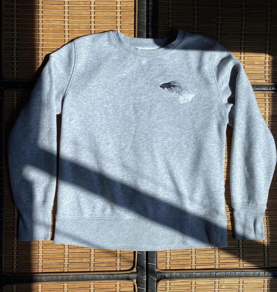 Jujutsu Kaisen Gojo/geto Beta Fish Embroidered Long Sleeve Sweatshirt ...