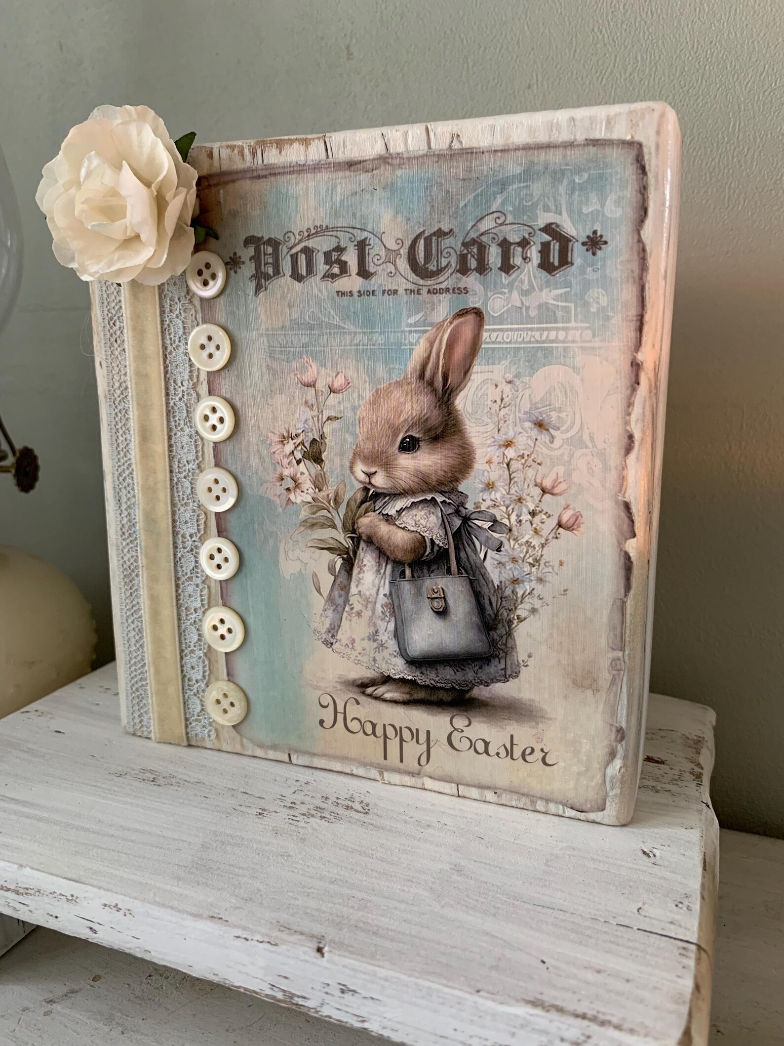 Adorable Vintage Easter Bunny Reclaimed Wood Signs Great Gift for ...