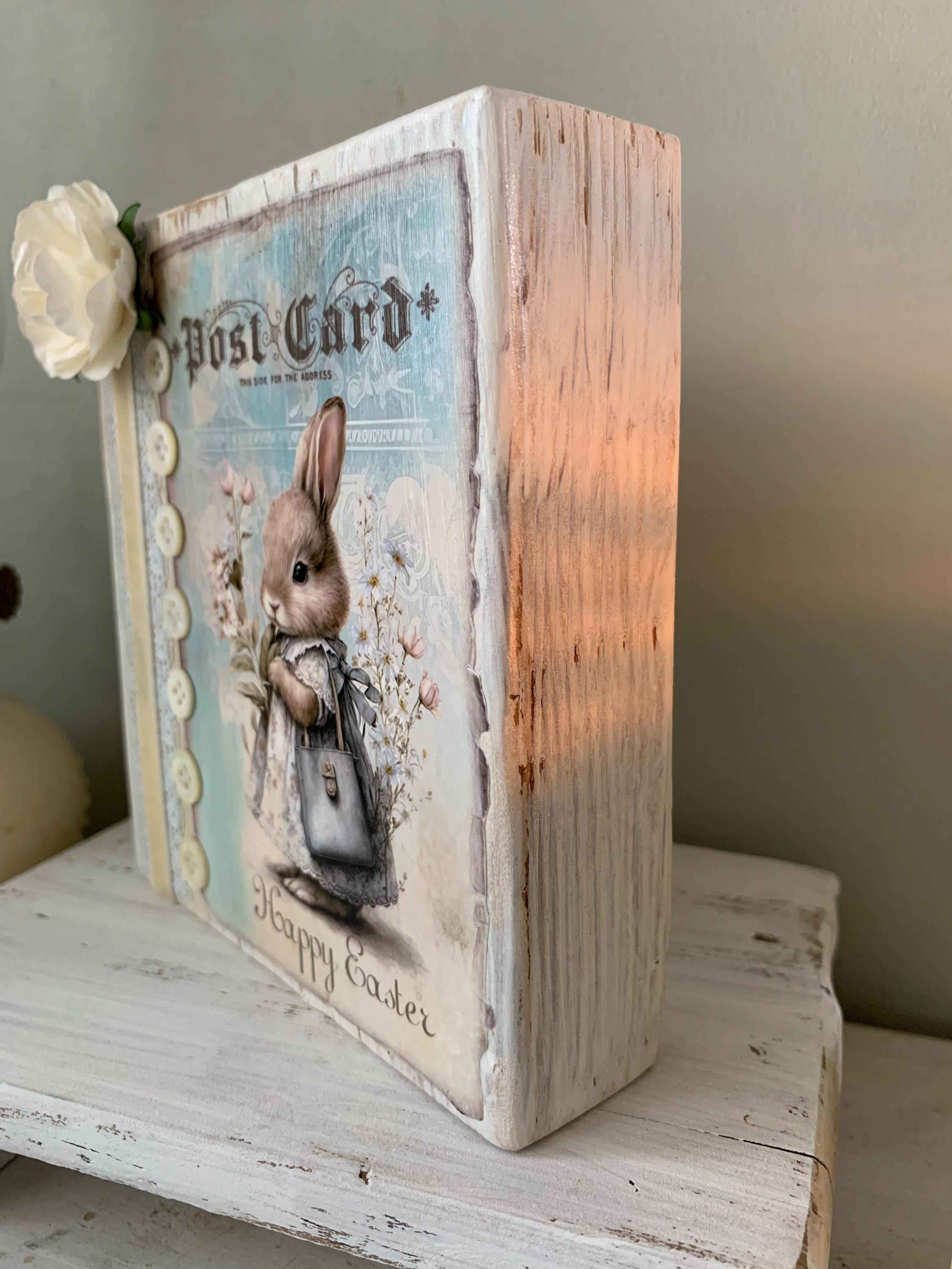 Adorable Vintage Easter Bunny Reclaimed Wood Signs Great Gift for ...