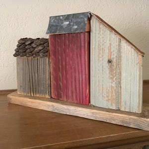 Charming Handcrafted Rustic Village, Mantle Sitter, Shelf Sitter - Etsy