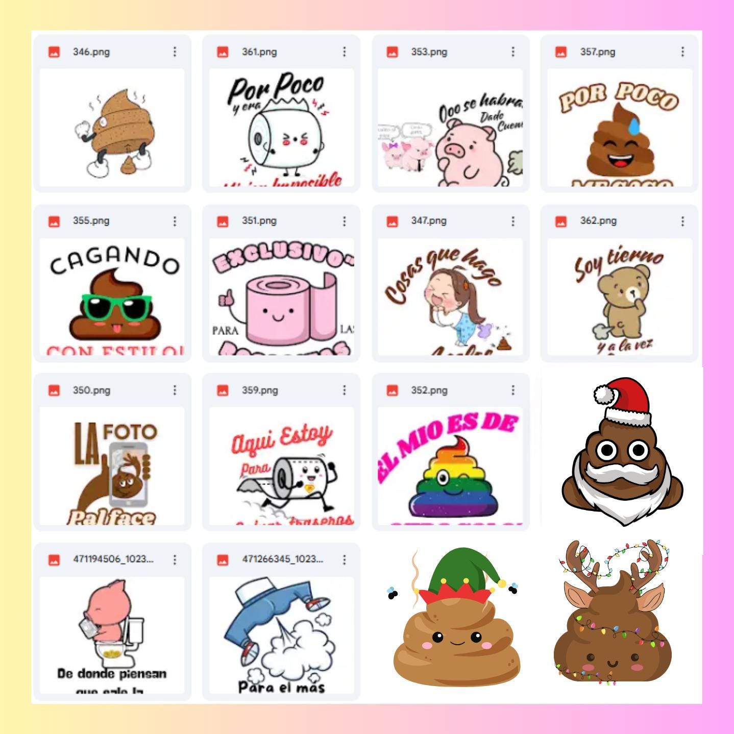 Pack PNG Papel Higiénico Divertido | 23 Diseños de Memes Graciosos para ...