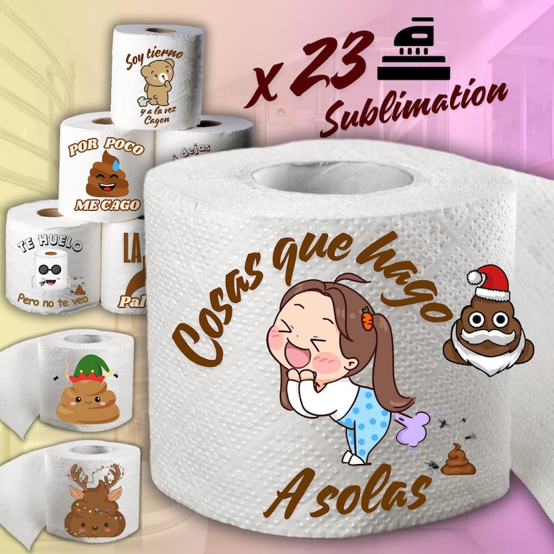 Pack PNG Papel Higiénico Divertido | 23 Diseños de Memes Graciosos para ...