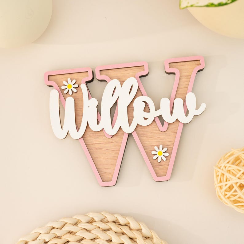 Personalized Kid Name Door Sign, Baby Name Sign, Kid Name Room Sign ...